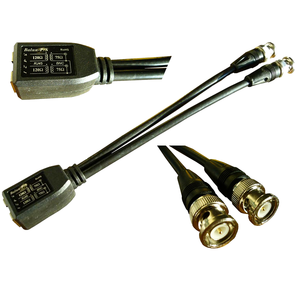 Dual Balun Cable Fly Lead - BNC To RJ45 | Fibersystem